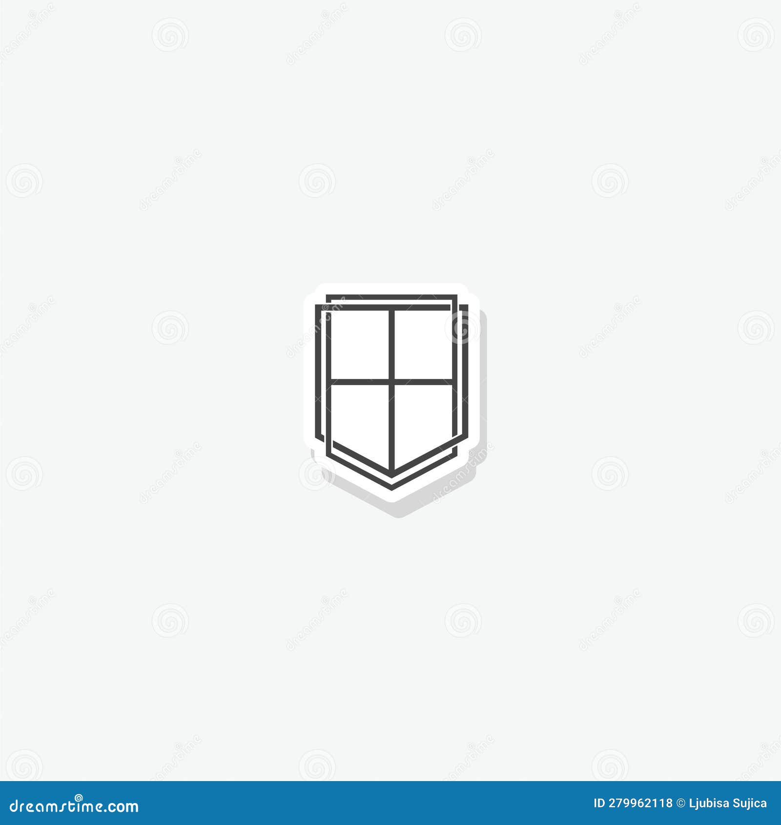 Window Security Logo Sticker Icon Stock Vector - Illustration of injury ...