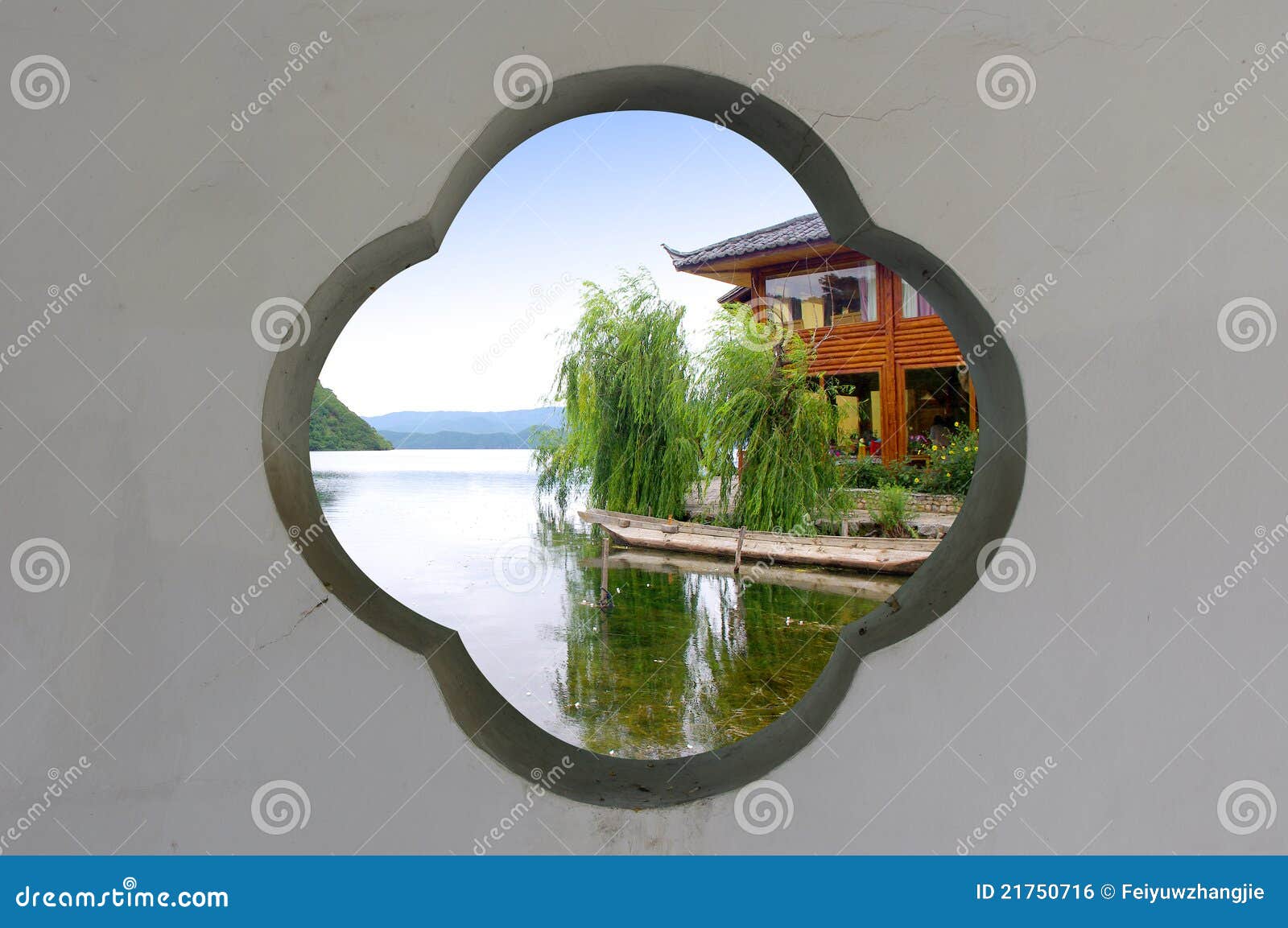 Through the Window and See the Beautiful Scenery Stock Photo - Image of ...
