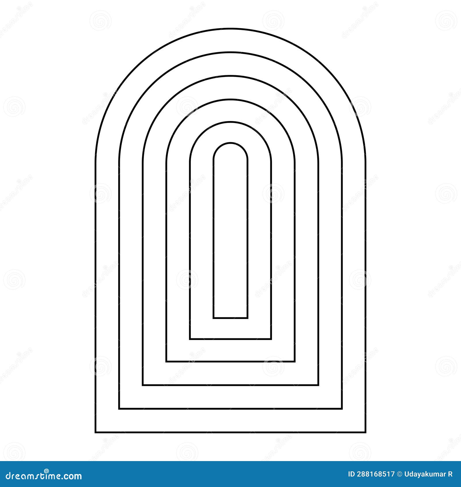 Window Shape Outline. on White Background Stock Vector - Illustration ...