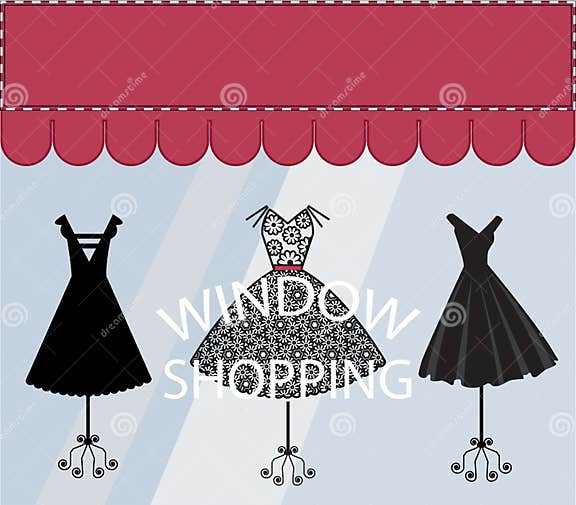 Window Shopping stock vector. Illustration of beauty - 37808067
