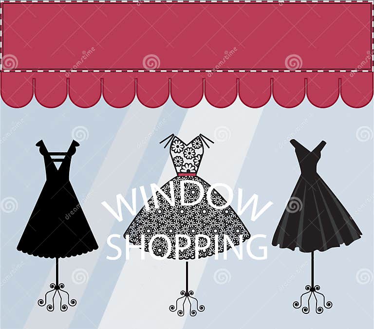 Window Shopping stock vector. Illustration of beauty - 37808067
