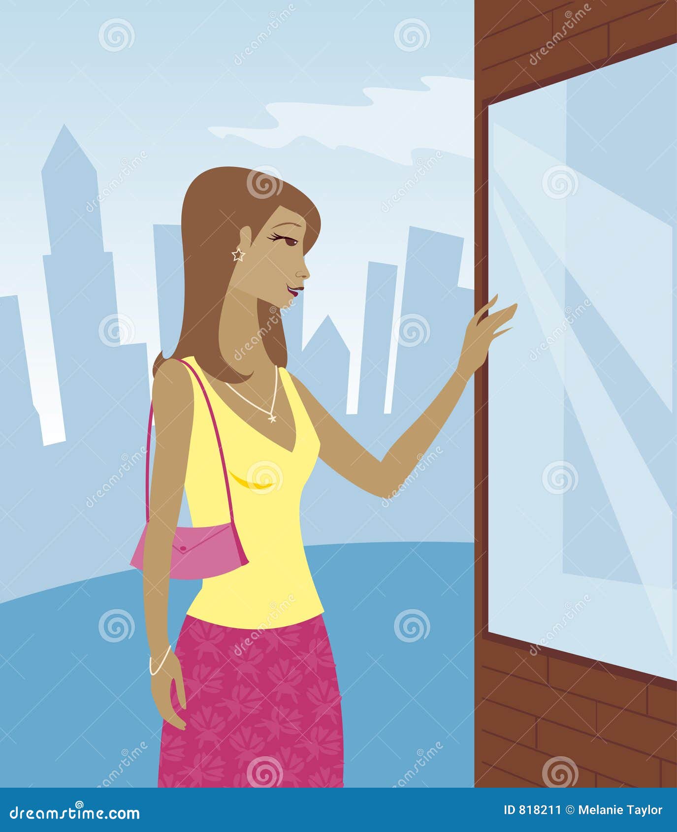 Window Shopping - Day stock vector. Illustration of shopping - 818211