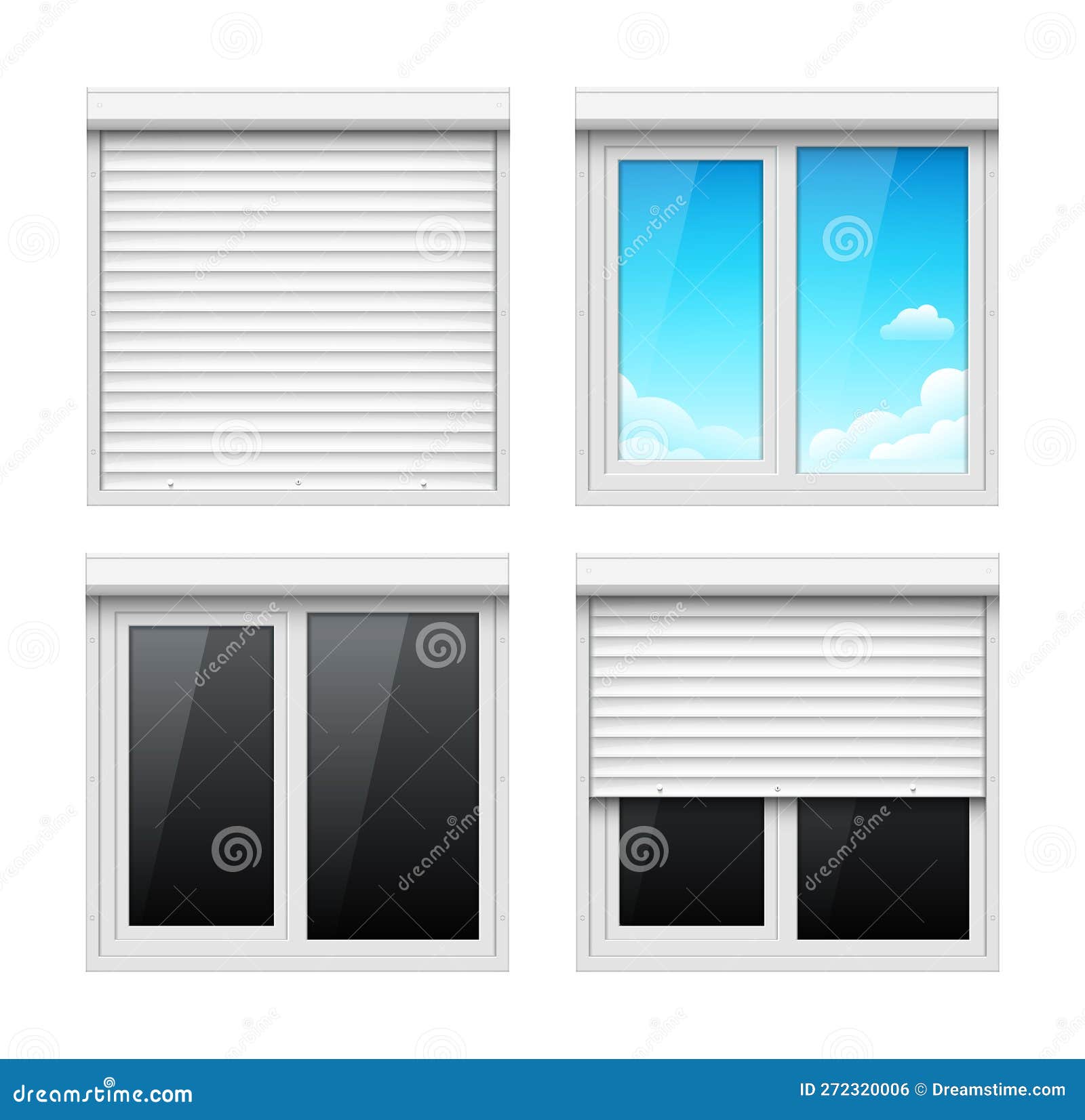 Window Shutter Icons Cartoon Vector | CartoonDealer.com #156528921