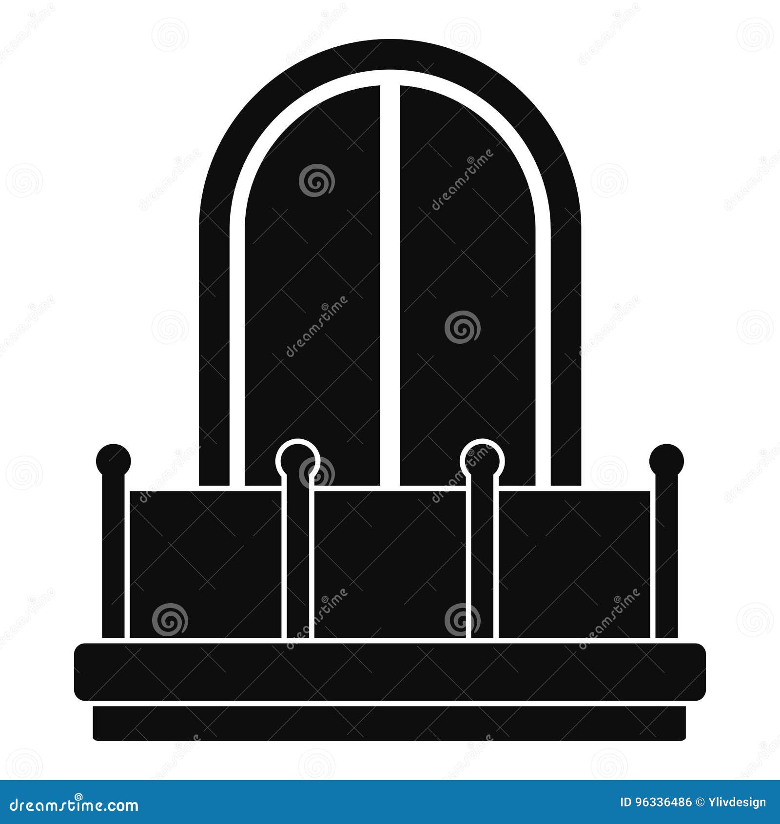 Window with Shutters Icon, Simple Style Stock Vector - Illustration of ...