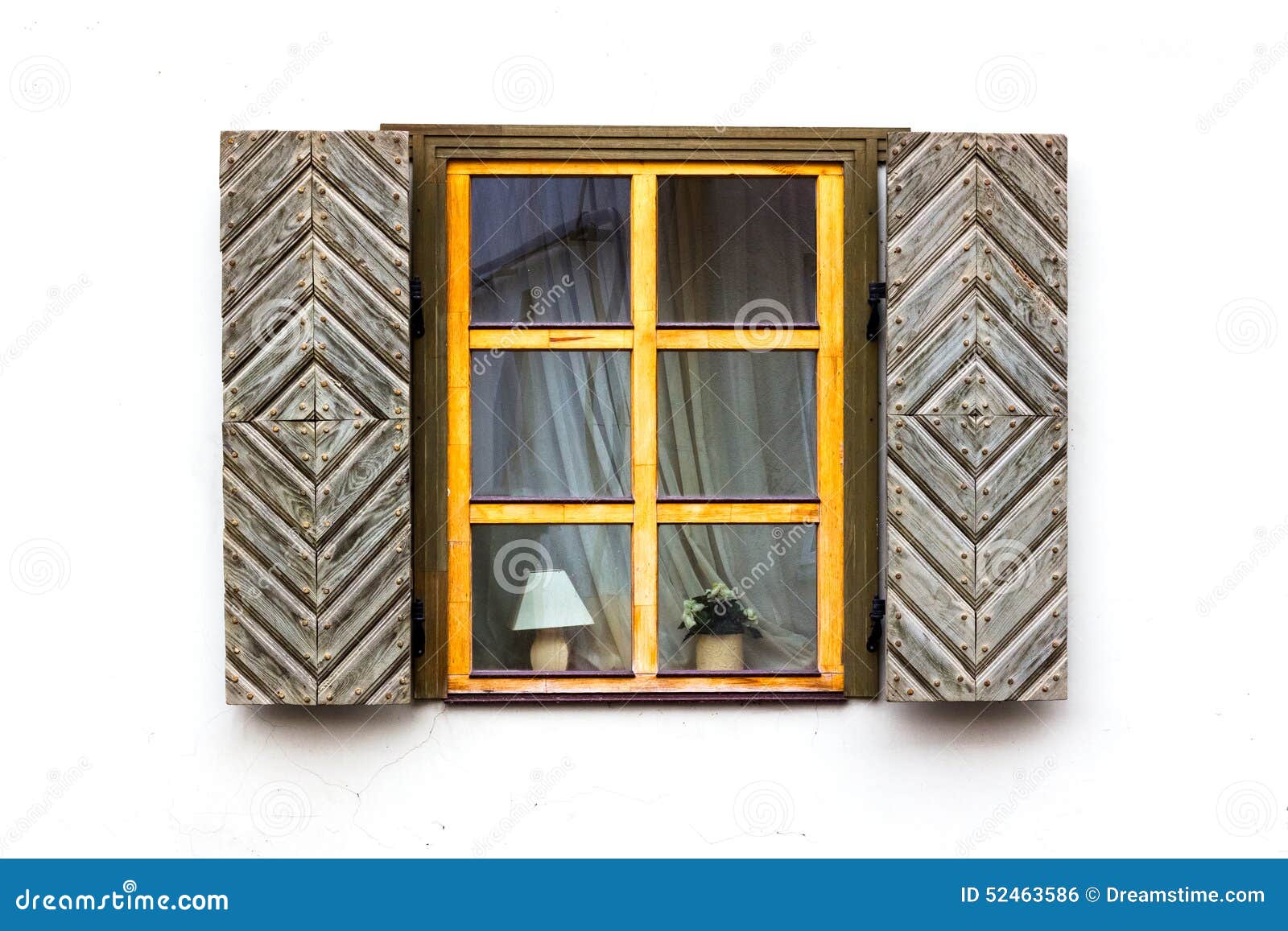 Window with shutters open stock photo. Image of untidy - 52463586