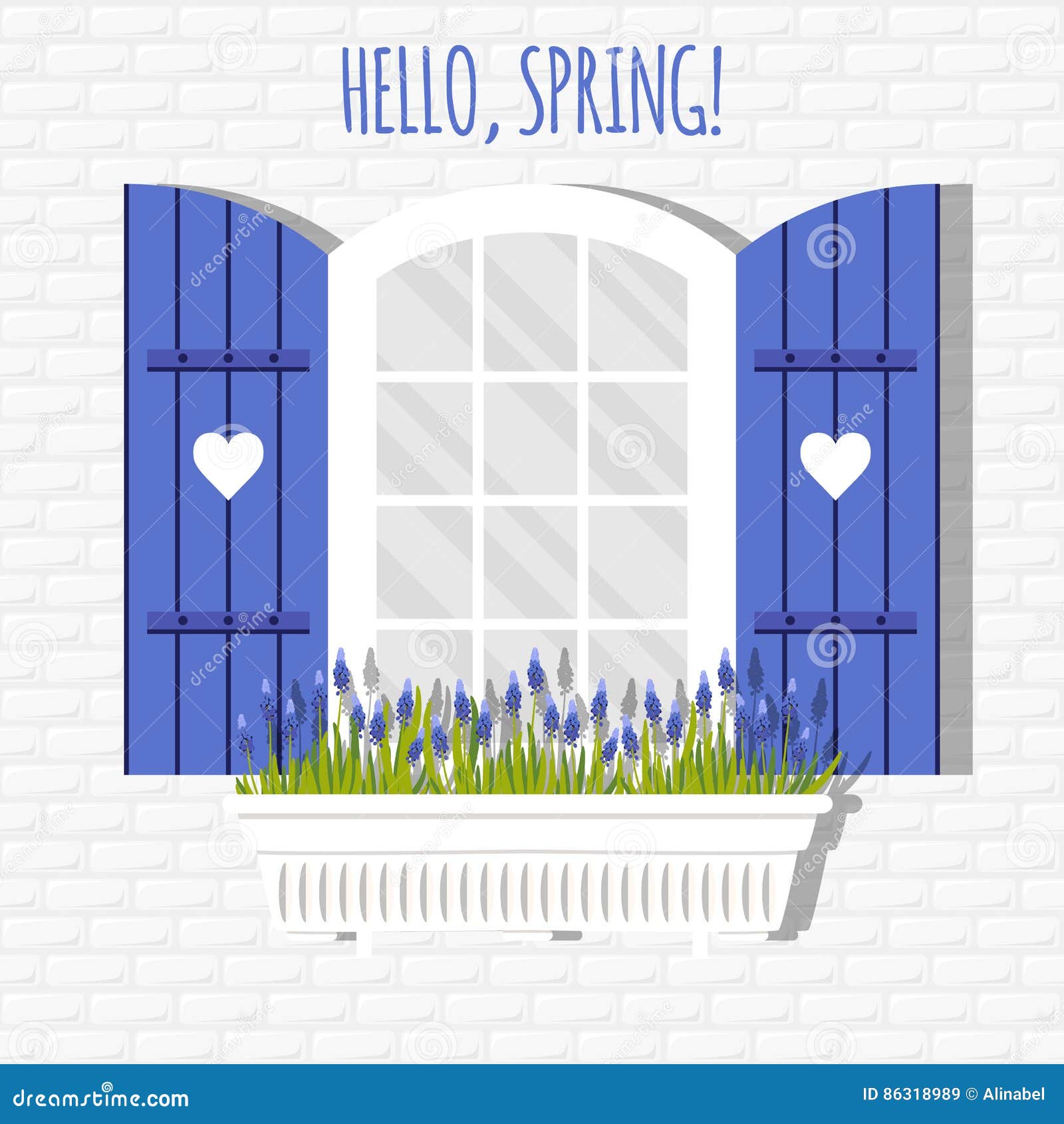 Window and Shutters. Vector Illustration Stock Vector - Illustration of ...