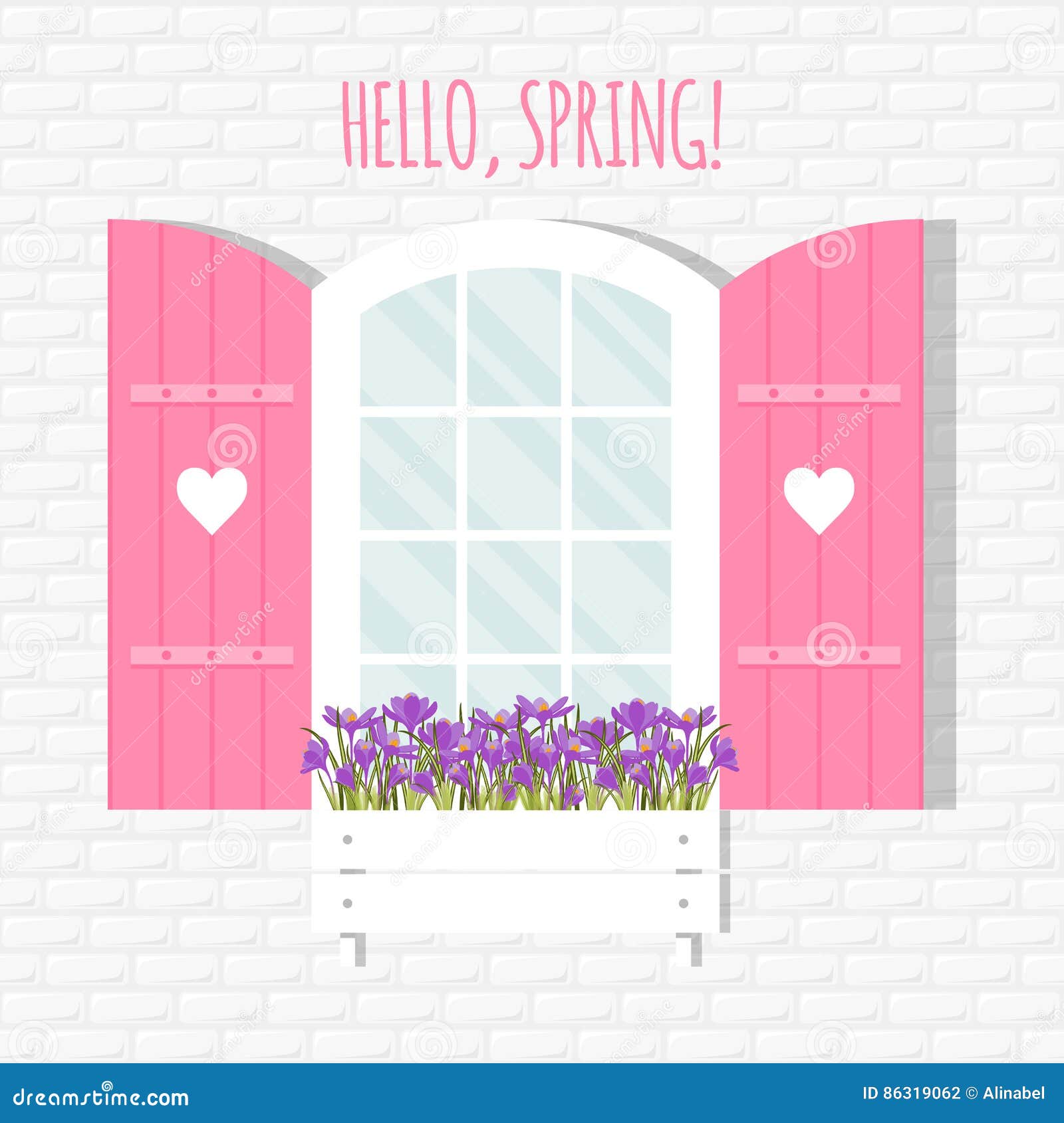 Window and Shutters. Vector Illustration Stock Vector - Illustration of ...