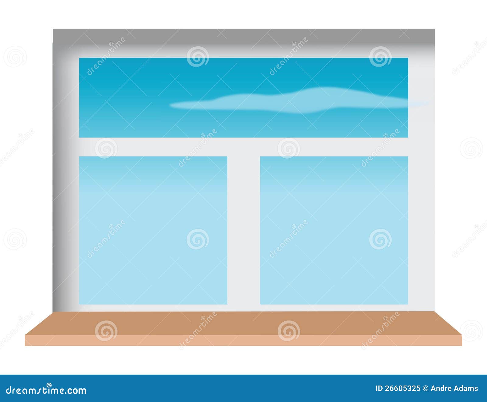 Window Sill Icon Of 3 Types Color, Black And White, Outline. Isolated ...