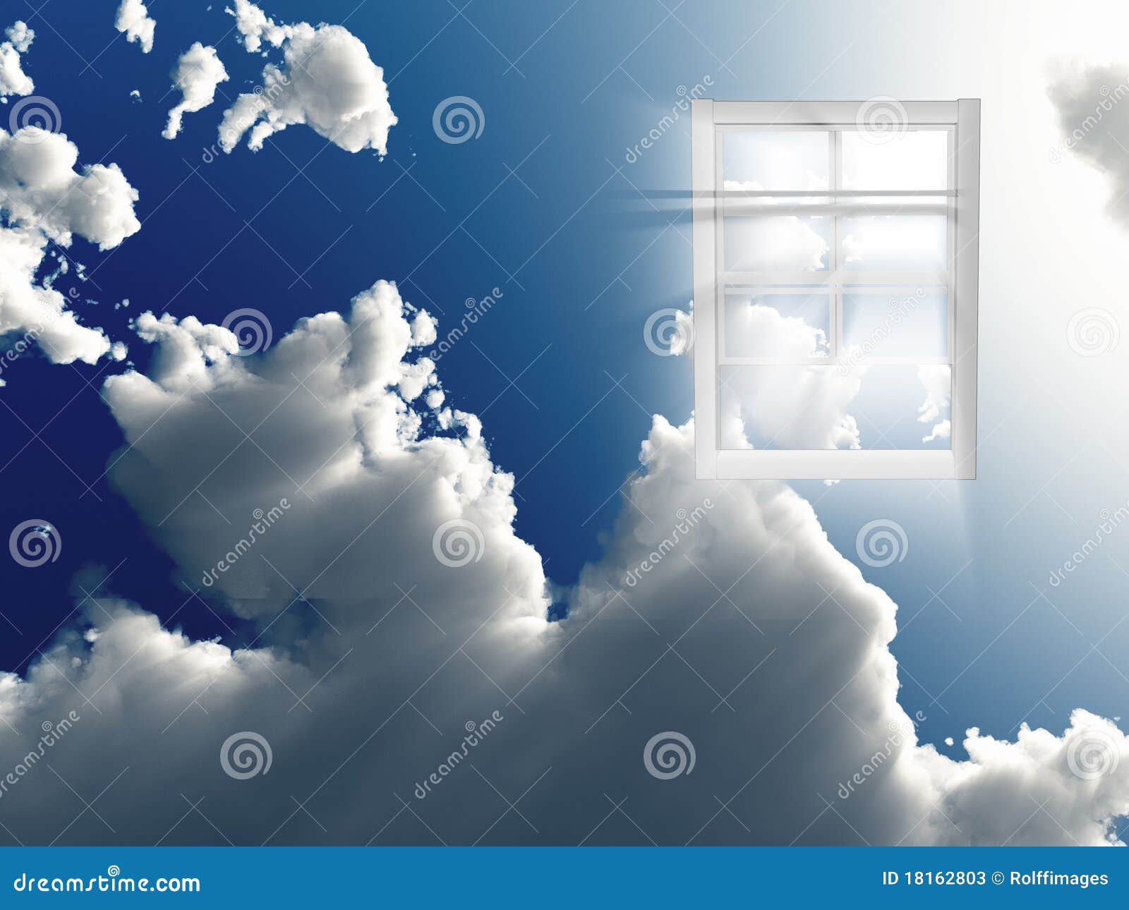 Window in sky stock illustration. Illustration of cloudscape - 18162803