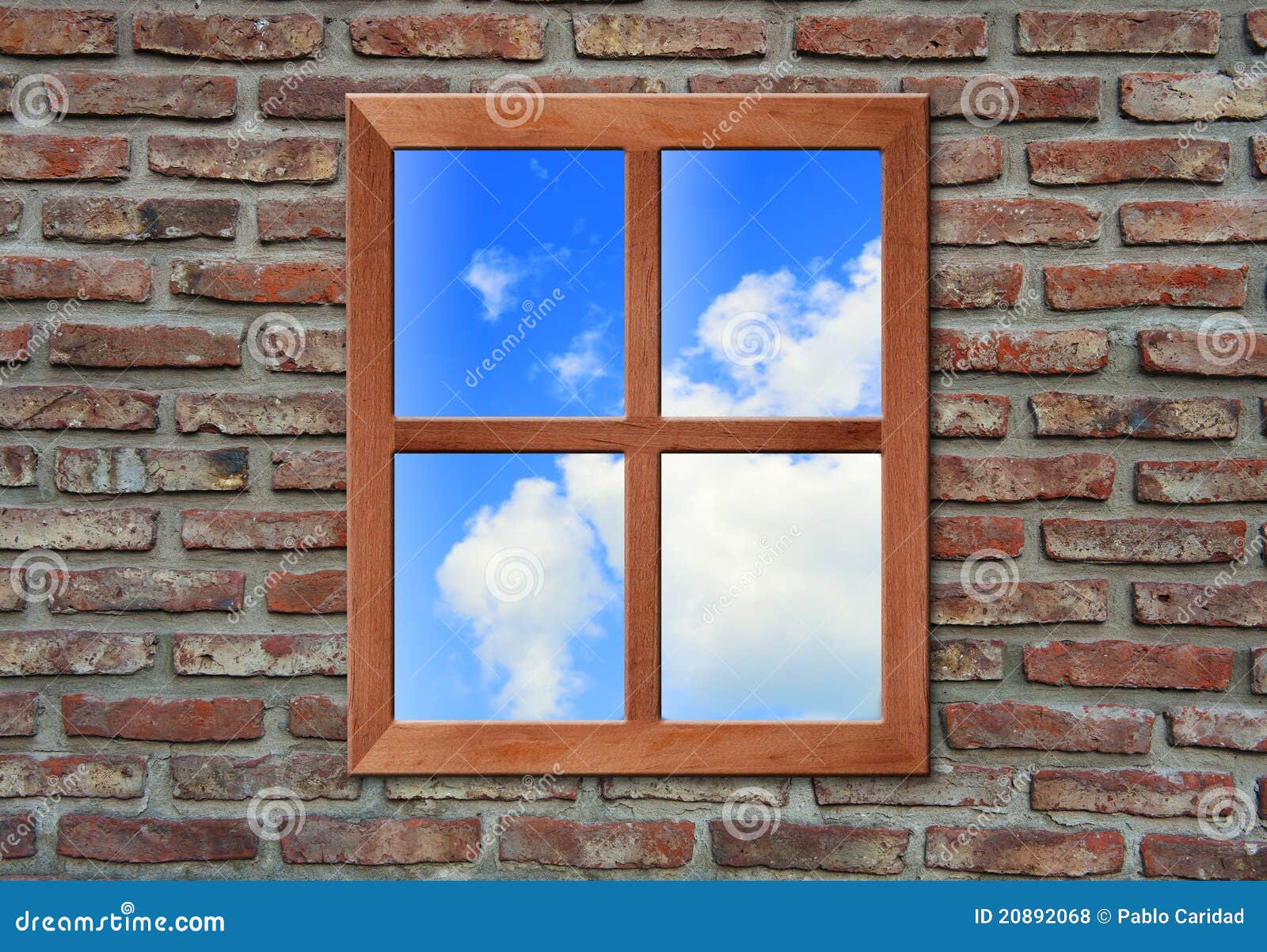 Window with sky. stock photo. Image of wood, clouds, architecture ...