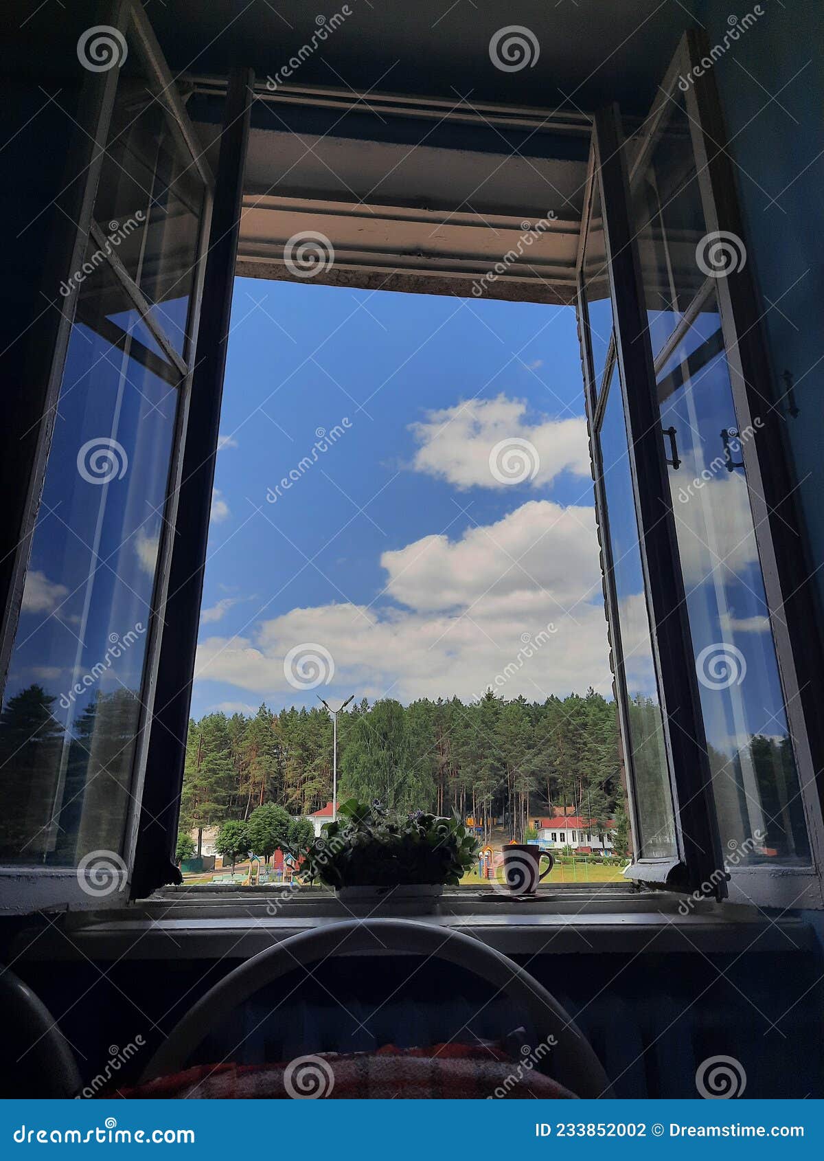 Window with sky stock photo. Image of vehicle, facade - 233852002