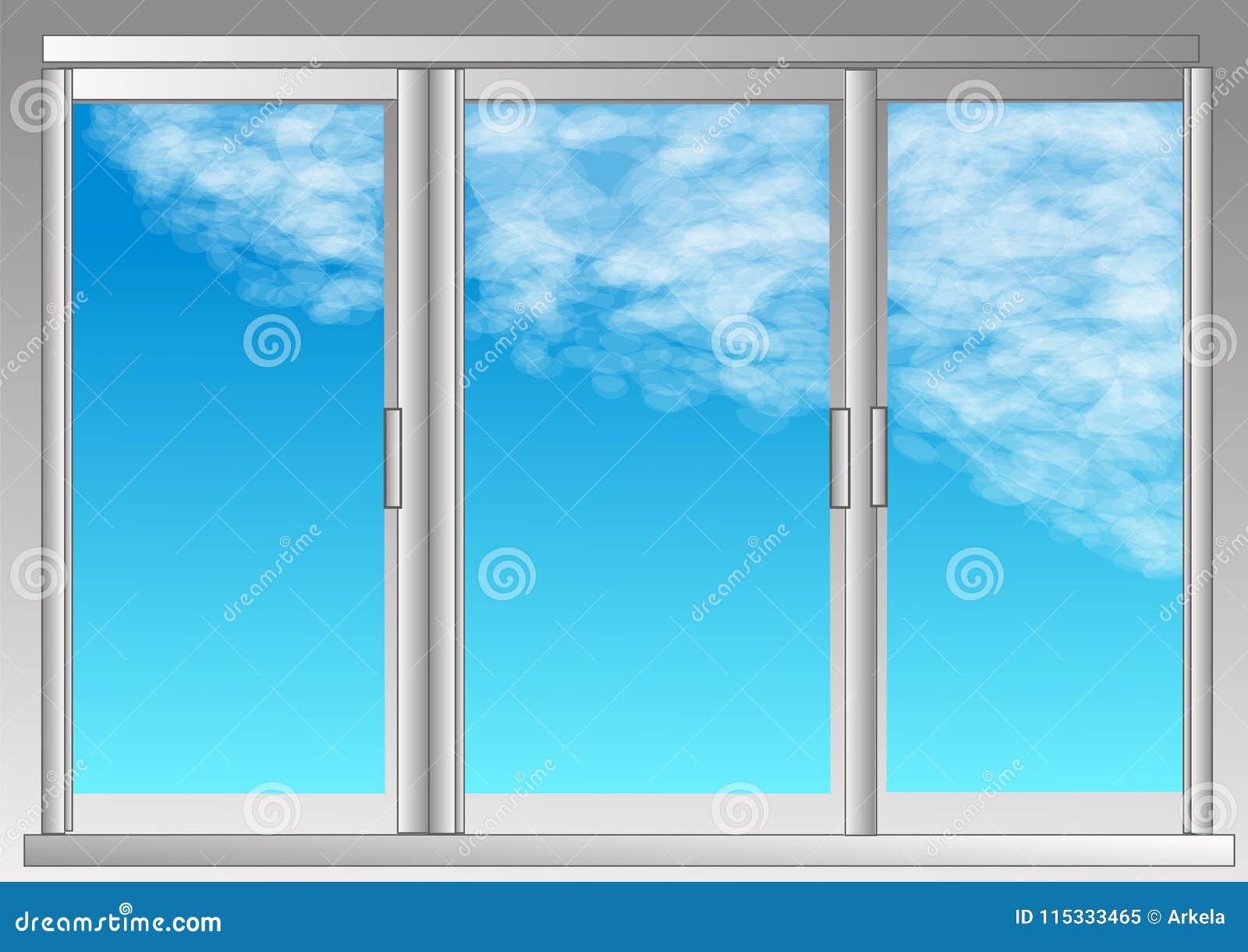 Window and sky stock vector. Illustration of window - 115333465