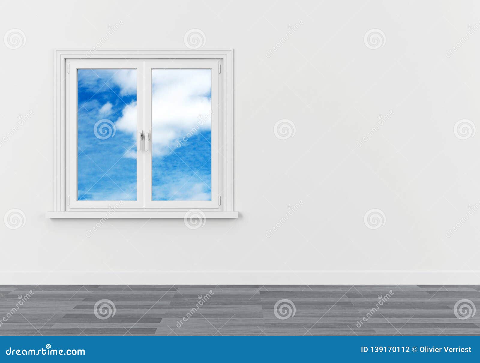 Window Sky Clouds Freedom Dream Stock Illustration - Illustration of ...