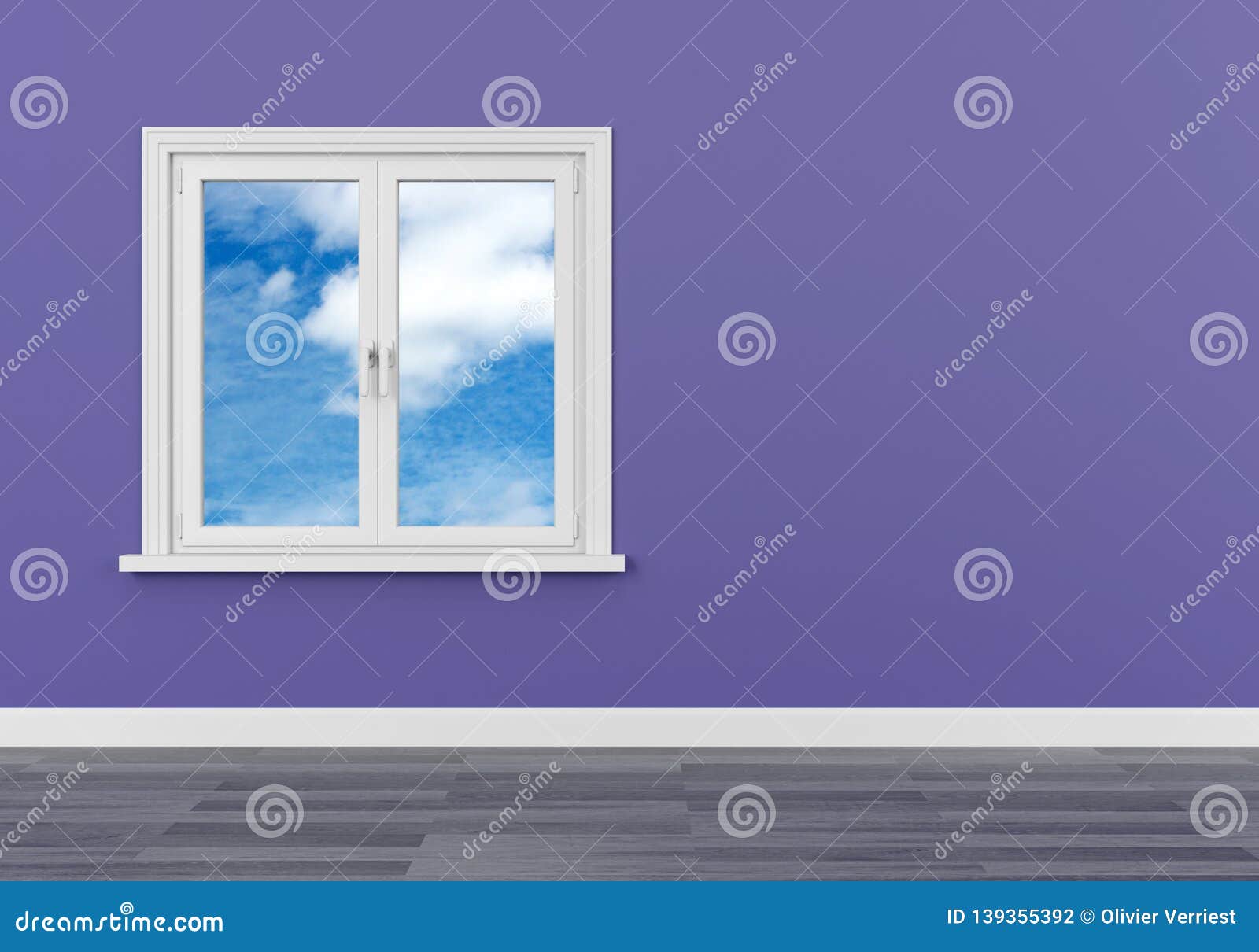 Window Sky Clouds Freedom Dream Stock Illustration - Illustration of ...