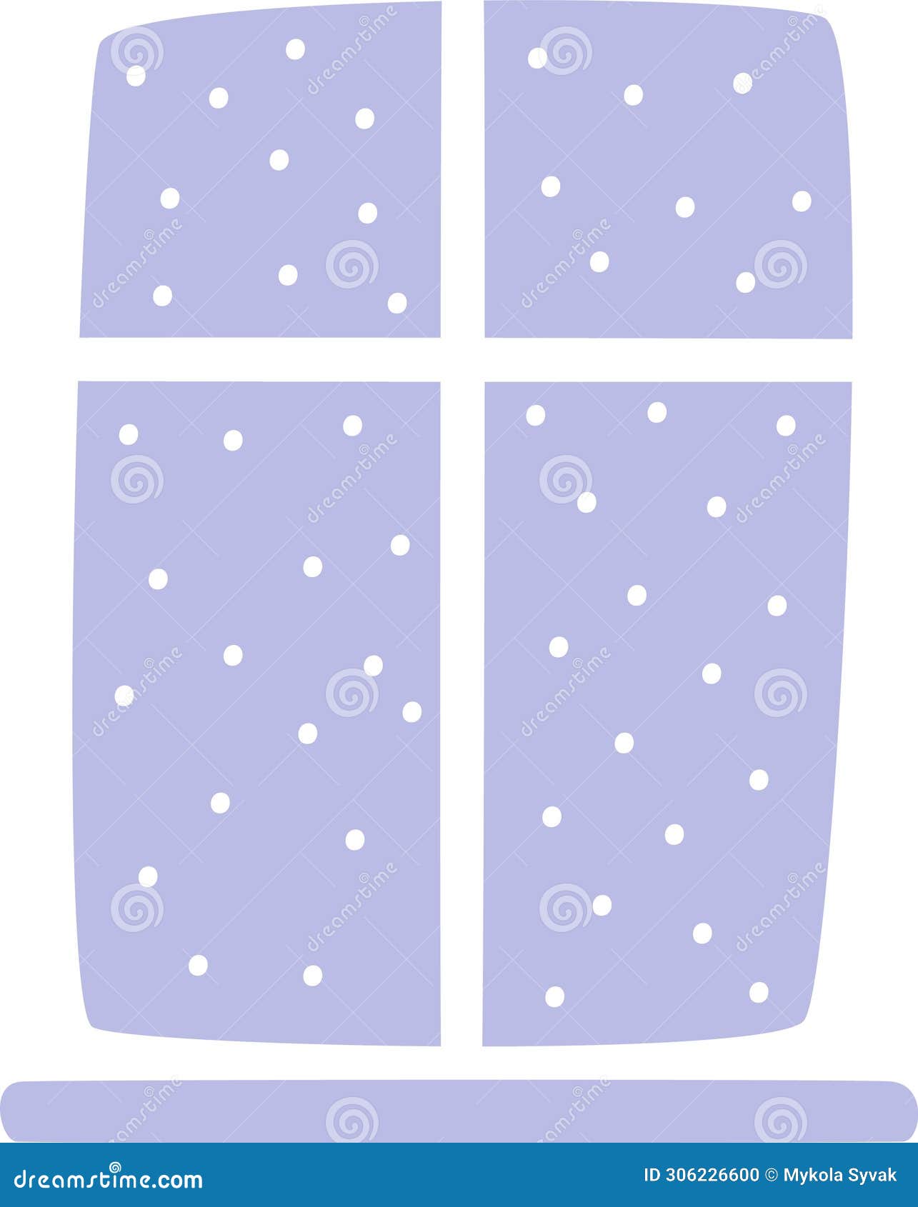 Window with Snow View stock vector. Illustration of white - 306226600