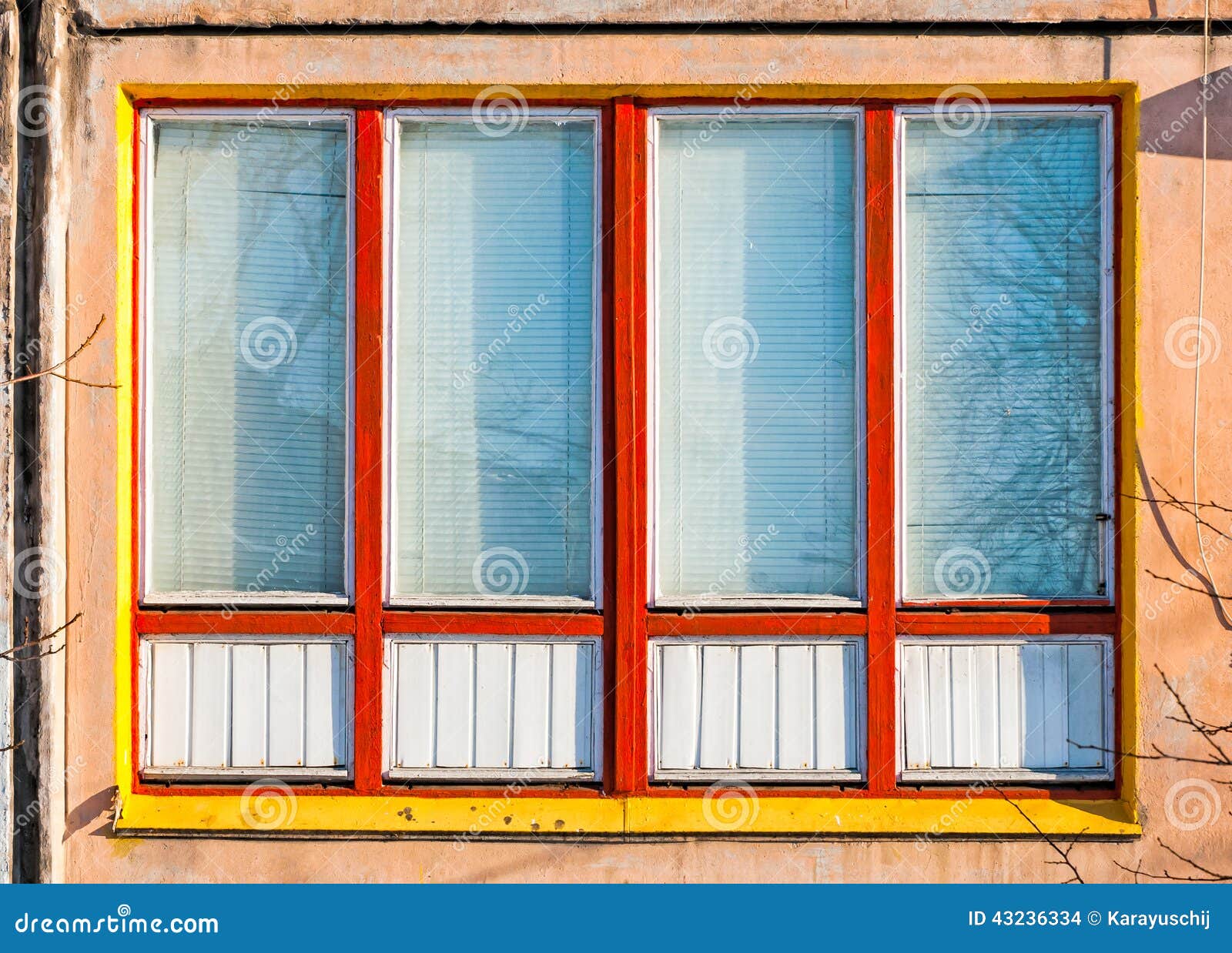 Window of Soviet Building stock photo. Image of wall - 43236334