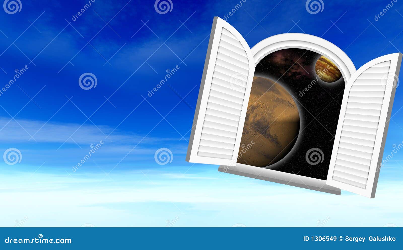 Window in space stock illustration. Illustration of design - 1306549