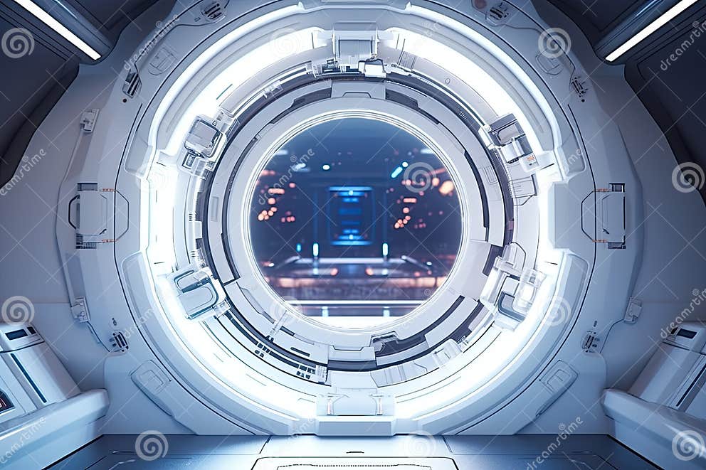 Window in spaceship stock photo. Image of blue, laboratory - 307901532