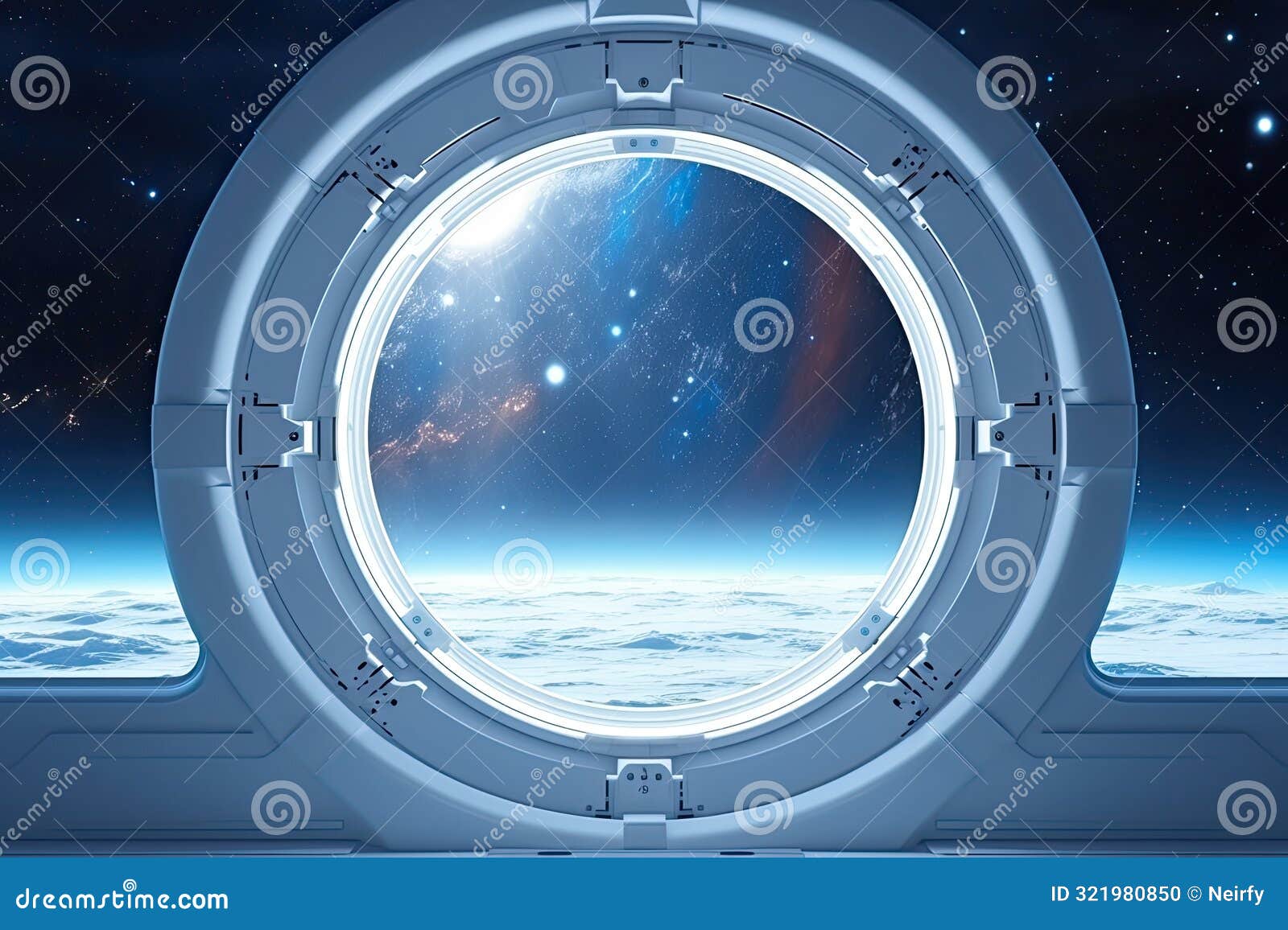 Window in spaceship stock photo. Image of futuristic - 321980850