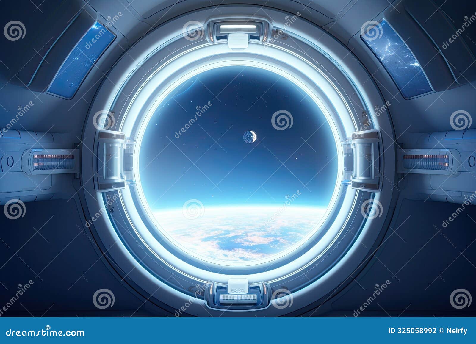 Window in spaceship stock photo. Image of modern, spaceship - 325058992