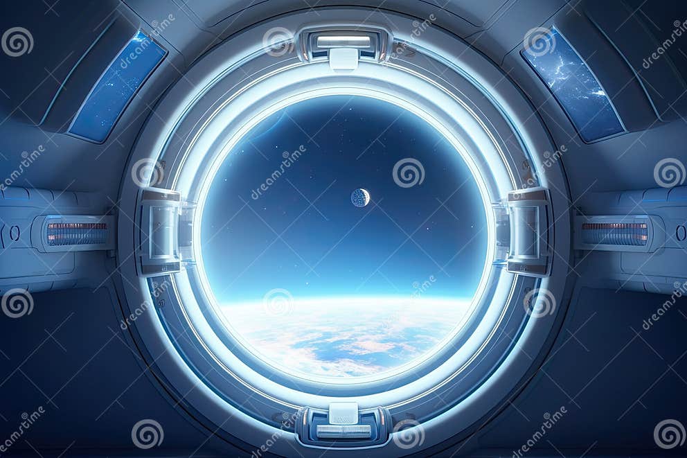 Window in spaceship stock photo. Image of modern, spaceship - 325058992