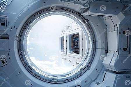 Window in spaceship stock image. Image of abstract, window - 332282301
