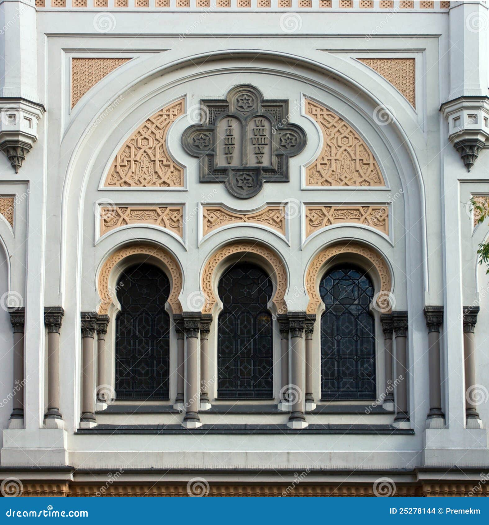 Window In Synagogue In Form Of Star Of David, Six-pointed Star With ...