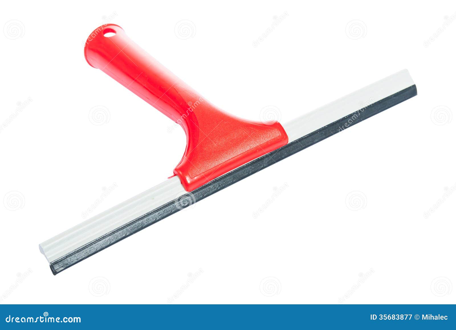 Window Squeegee With Red Handle Isolated On White Background Stock ...
