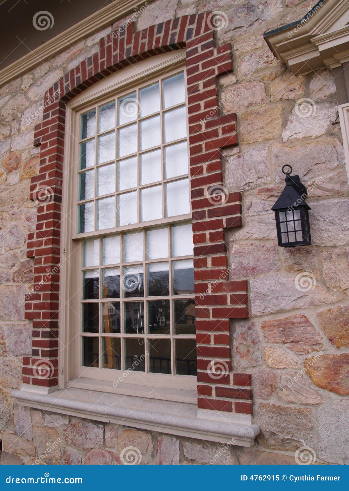 Window on a stone building stock image. Image of style - 4762915