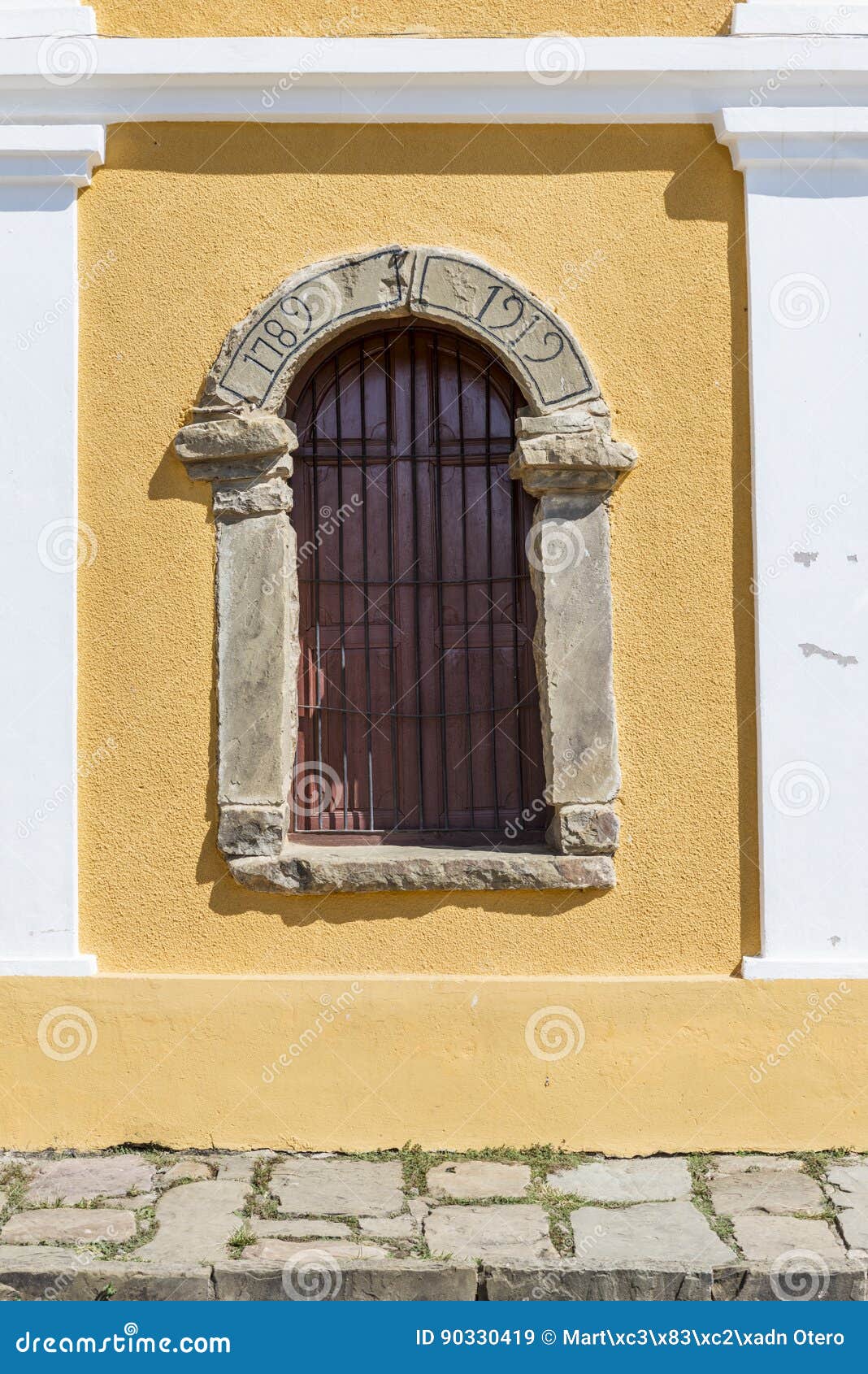 Window with Stone Frame. 1789 - 1912 Stock Image - Image of arched ...