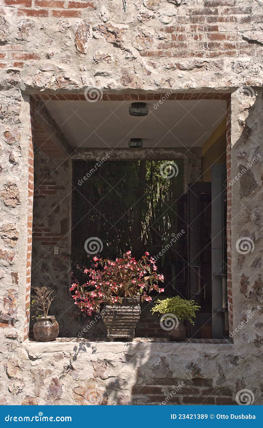 Window in stone wall stock image. Image of decoration - 23421389