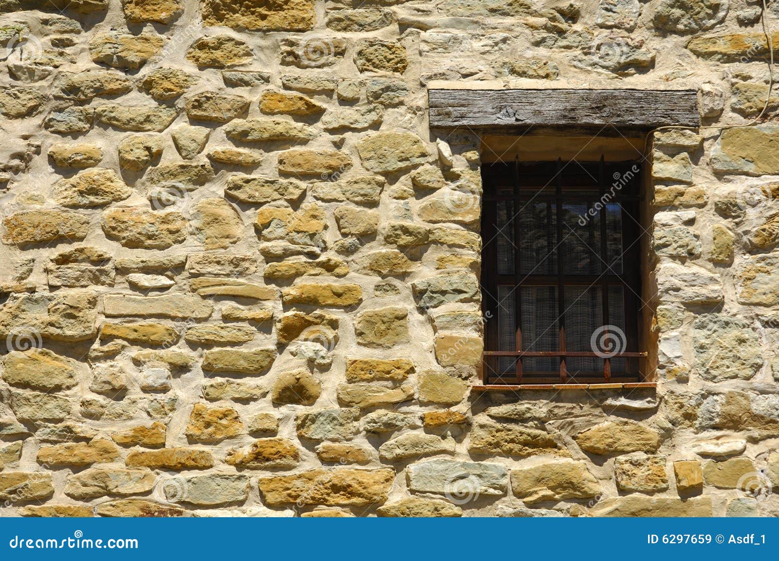 Window in a stone wall stock image. Image of house, structure - 6297659