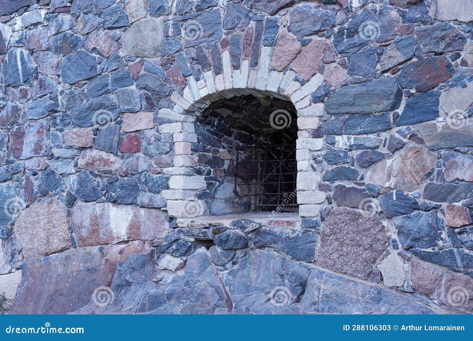 A Window in the Stone Wall of a Medieval Castle. Stock Image - Image of ...