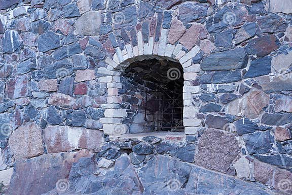 A Window in the Stone Wall of a Medieval Castle. Stock Image - Image of ...