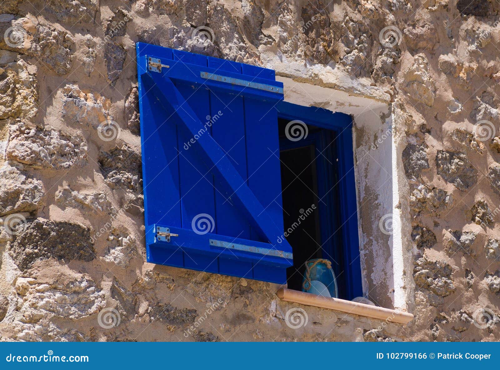 Window and Stone Wall on Spanish Building Stock Photo - Image of work ...