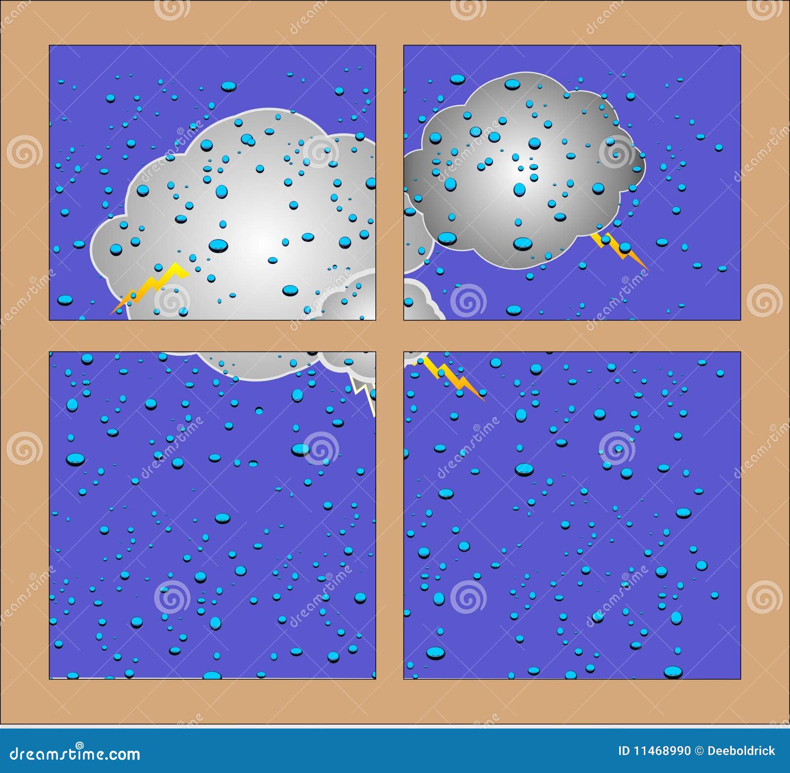 Window Storm Watching Illustration Stock Vector - Illustration of ...