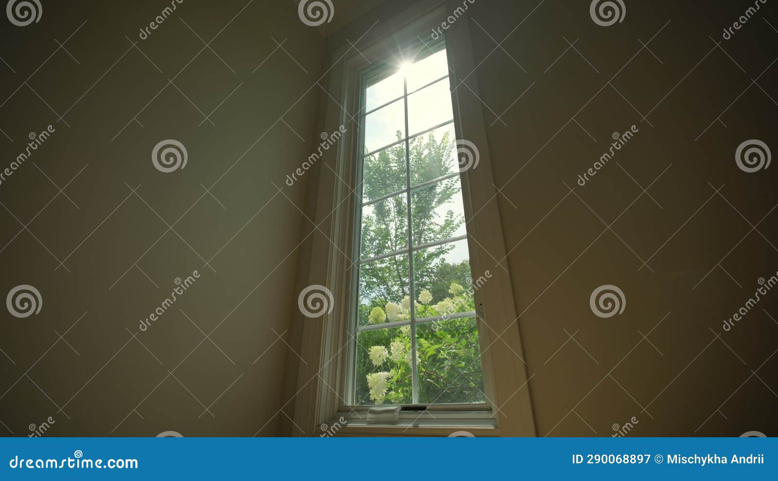 Window and Sun Rays through the Window at Home. Elements of Interior in ...