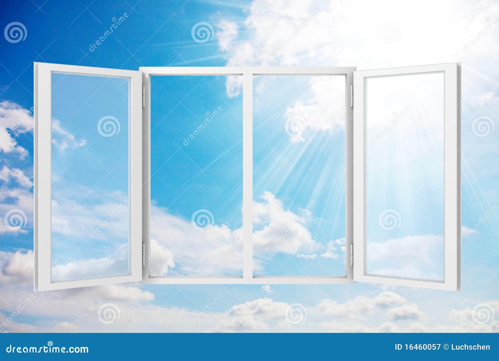 Window in sunny blue sky stock image. Image of outside - 16460057
