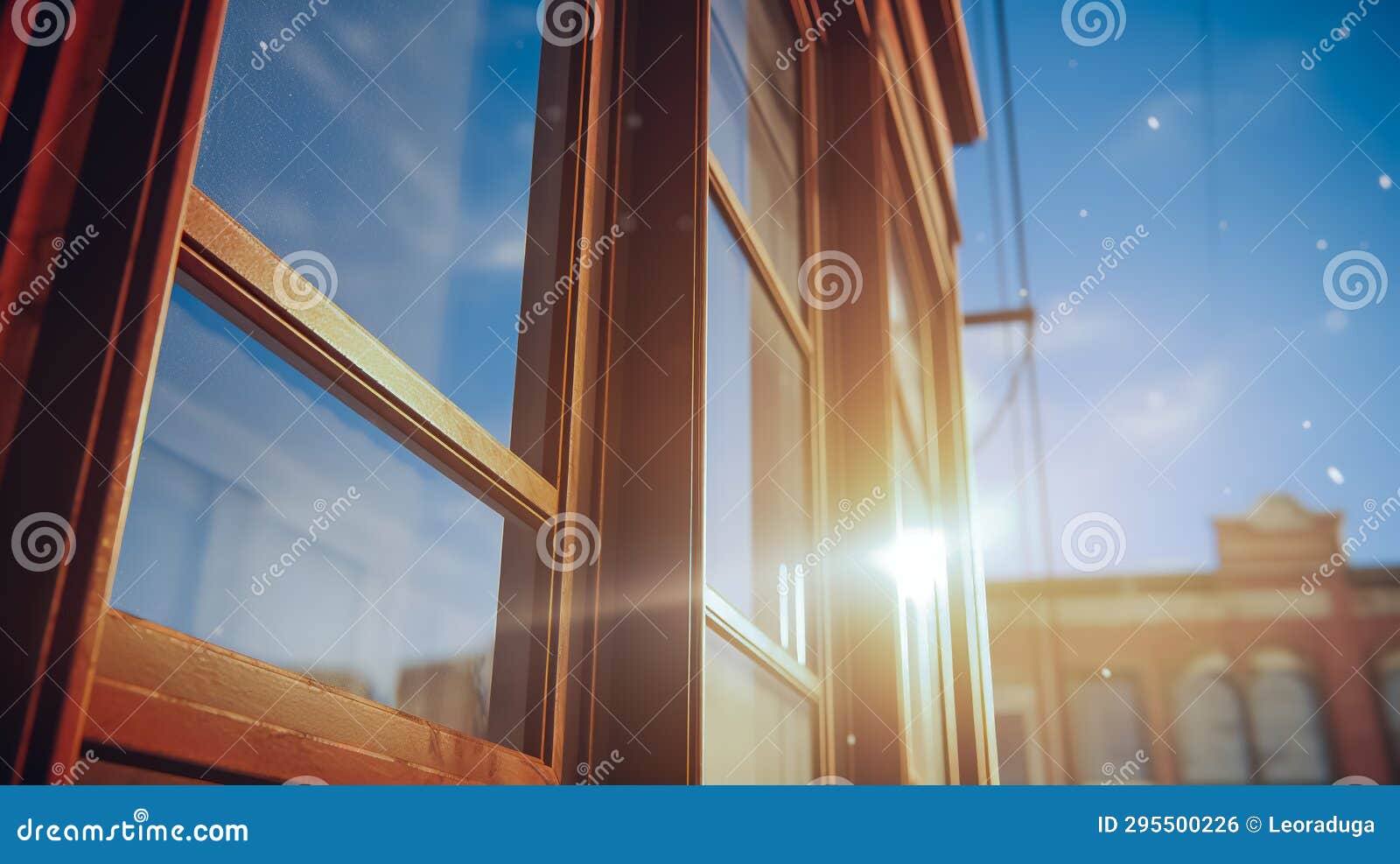 Window on Sunny Building Wall Stock Illustration - Illustration of ...