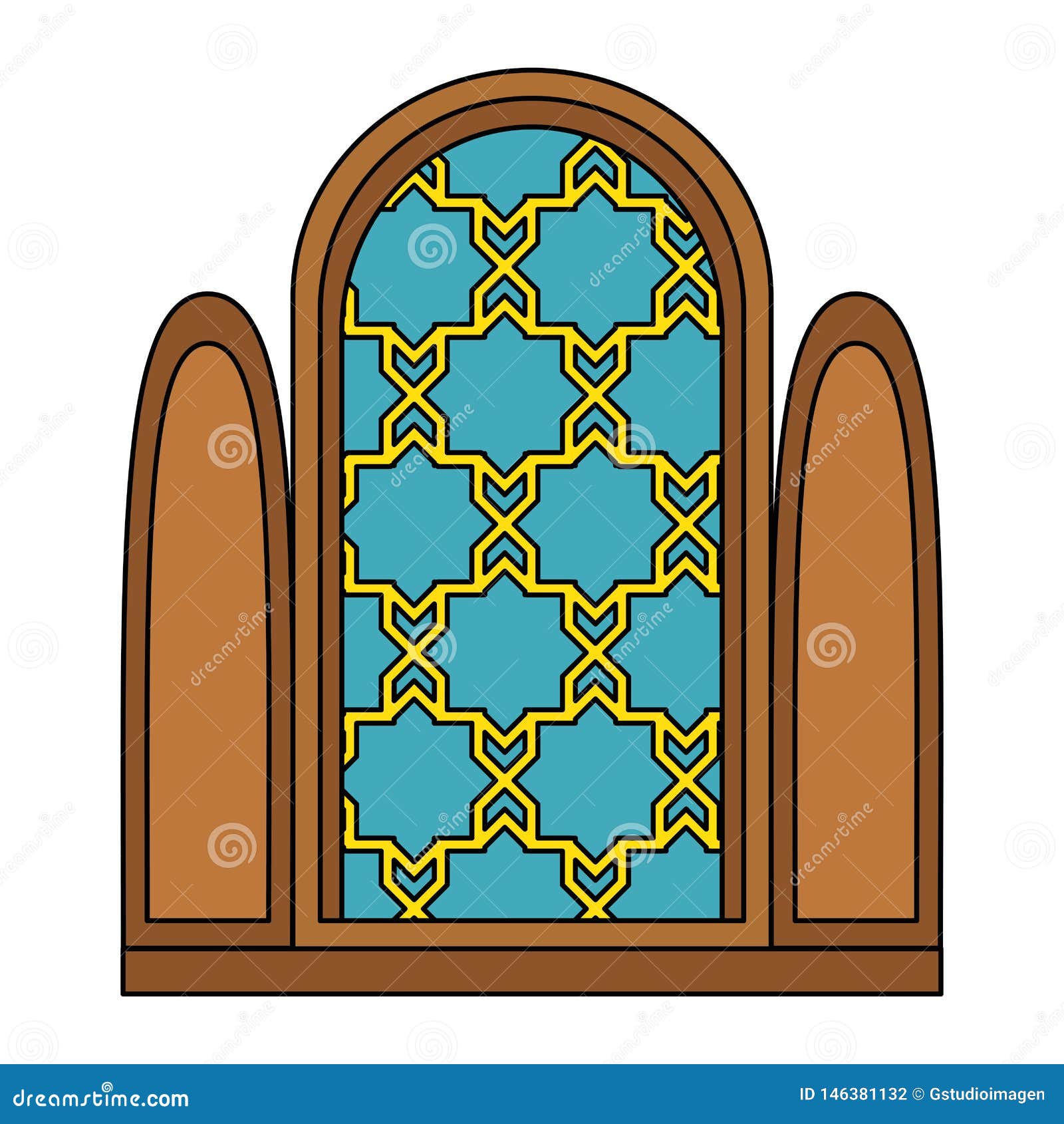 Window of temple icon stock illustration. Illustration of door - 146381132