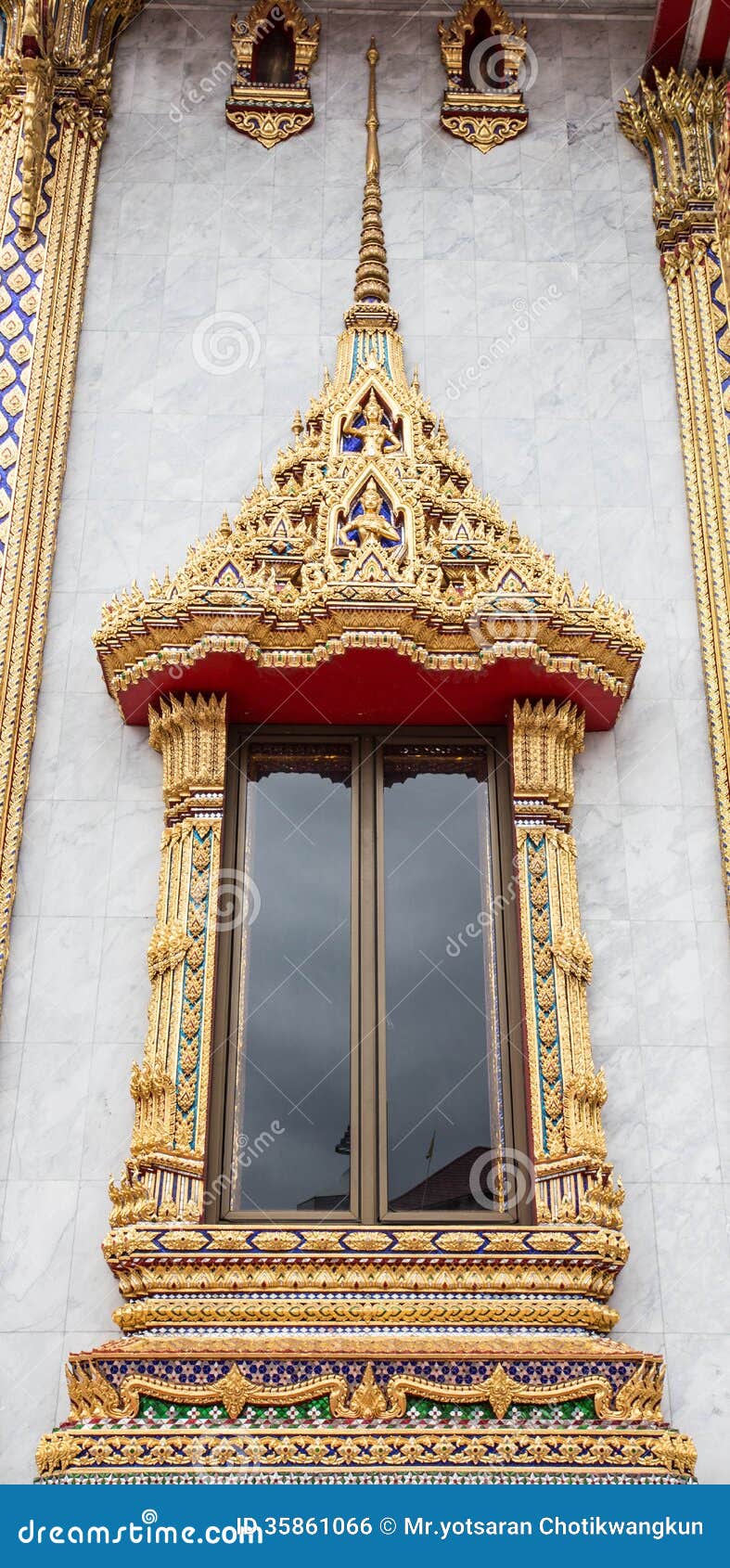 Window in temple stock photo. Image of design, asia, painting - 35861066