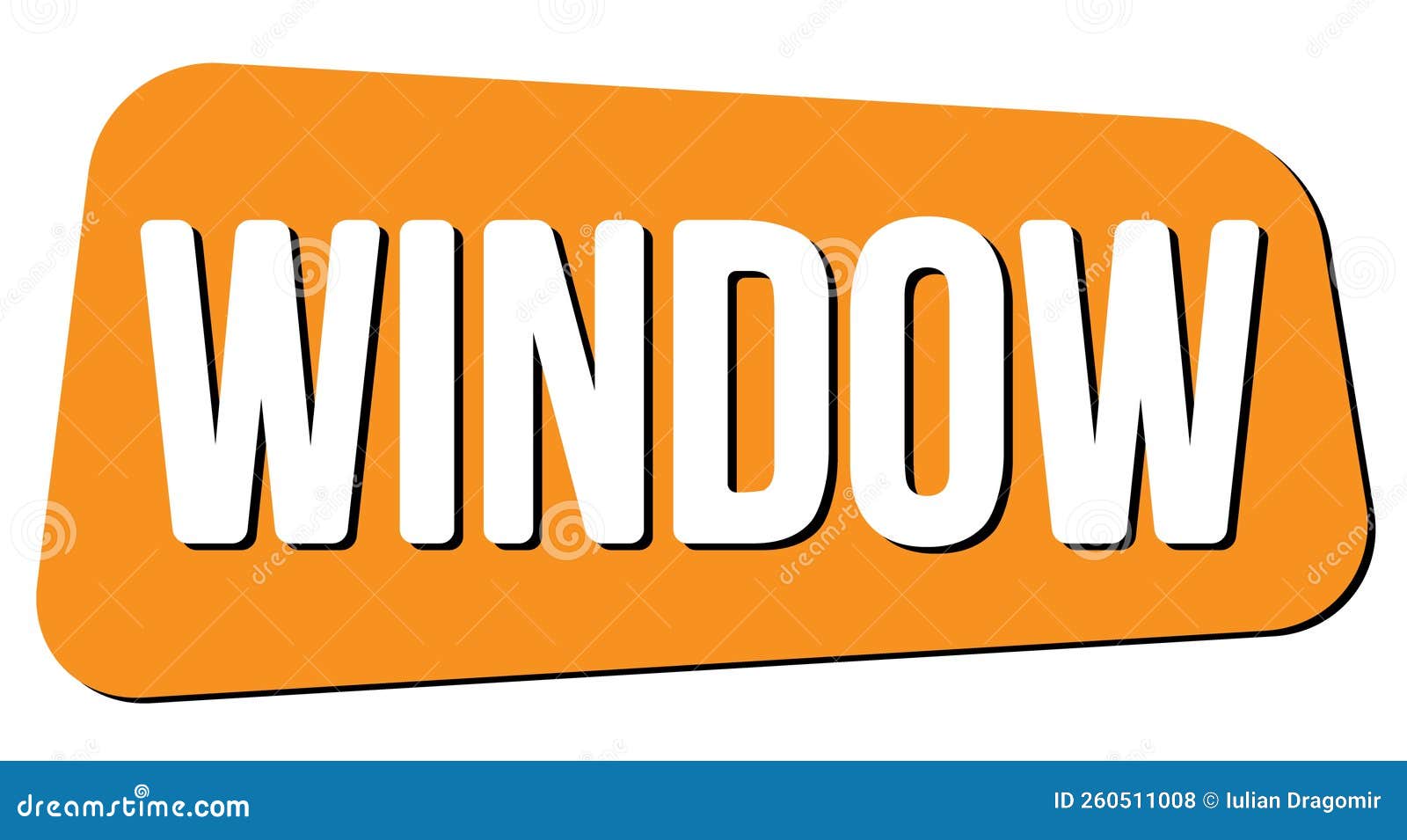 WINDOW Text on Orange Trapeze Stamp Sign Stock Illustration ...