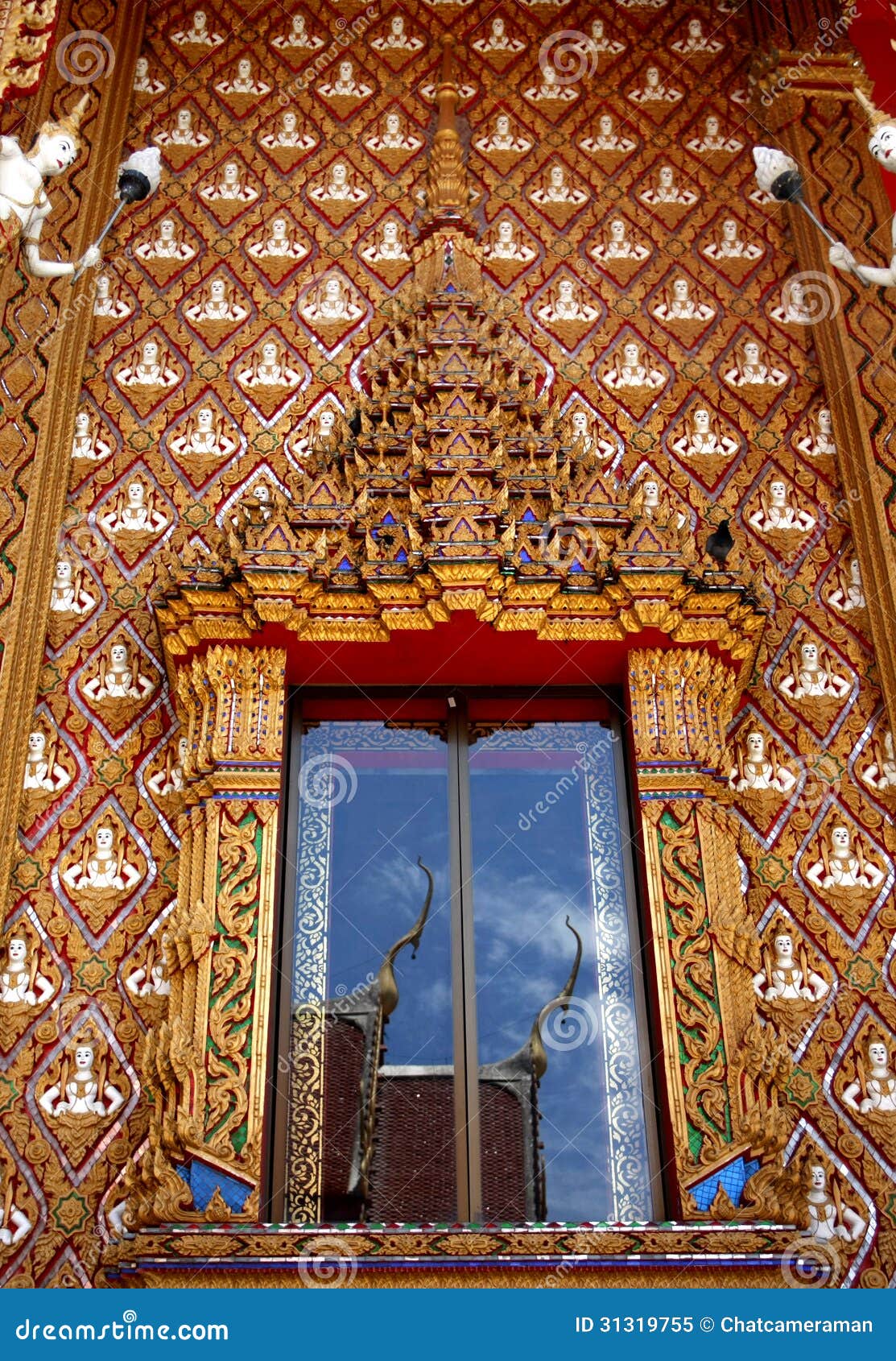 Window of Thai temple stock image. Image of angel, culture - 31319755
