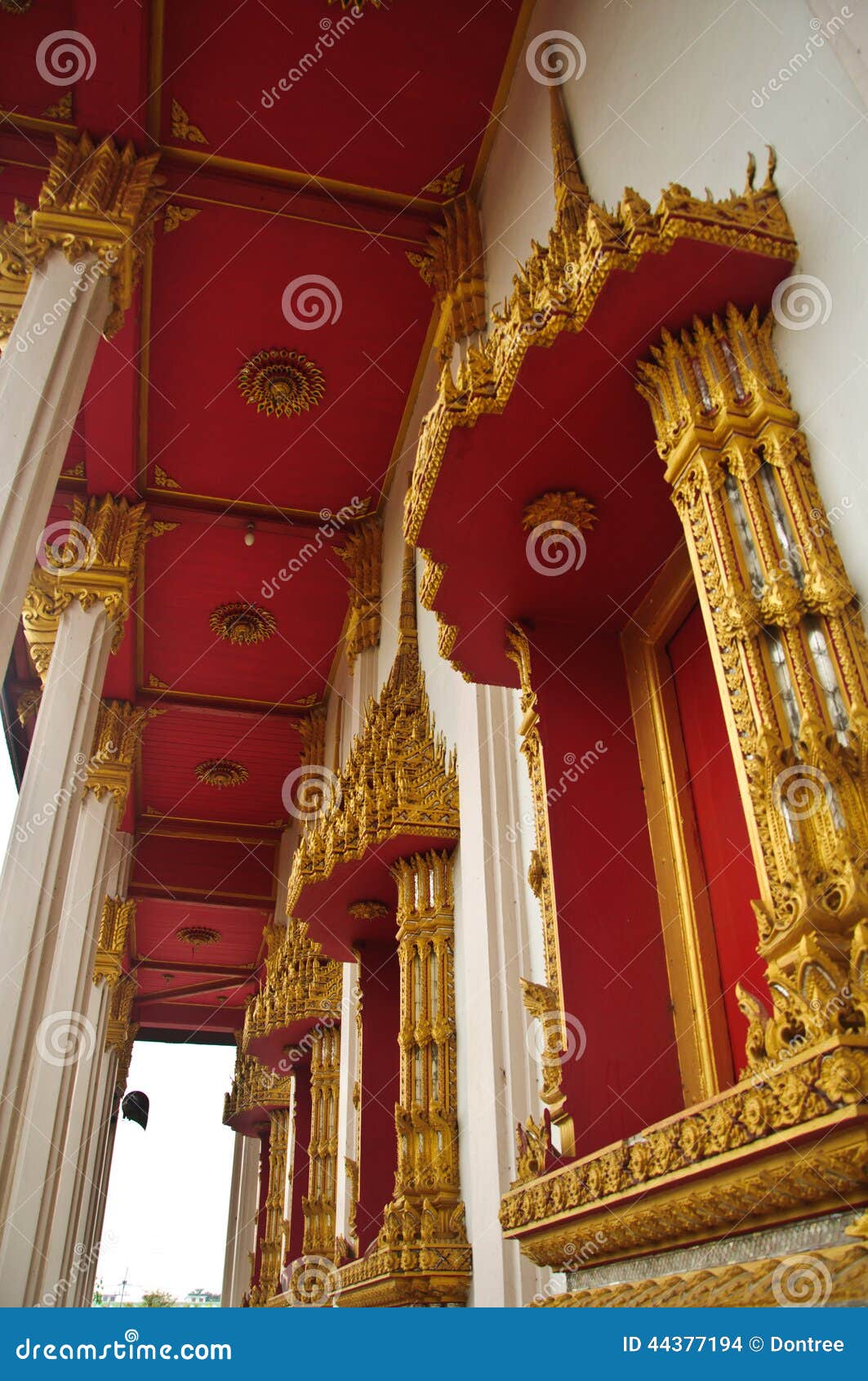 Window in Thailand temple stock photo. Image of style - 44377194