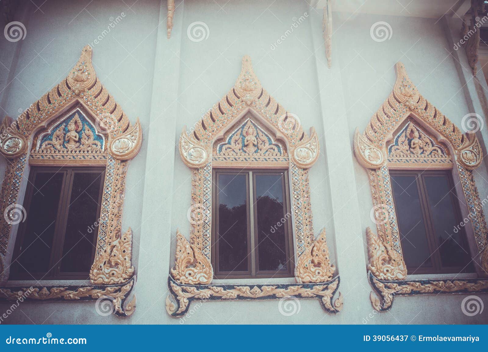 Window in Thailand temple stock image. Image of design - 39056437