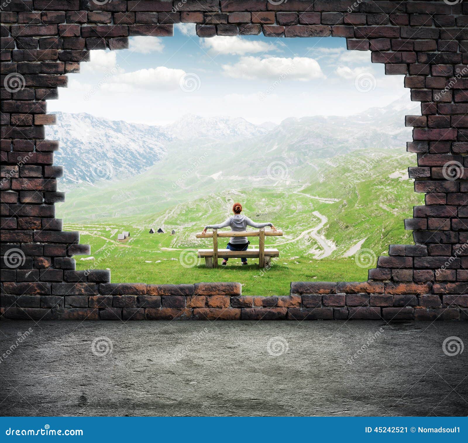 Window to freedom stock image. Image of built, scene - 45242521