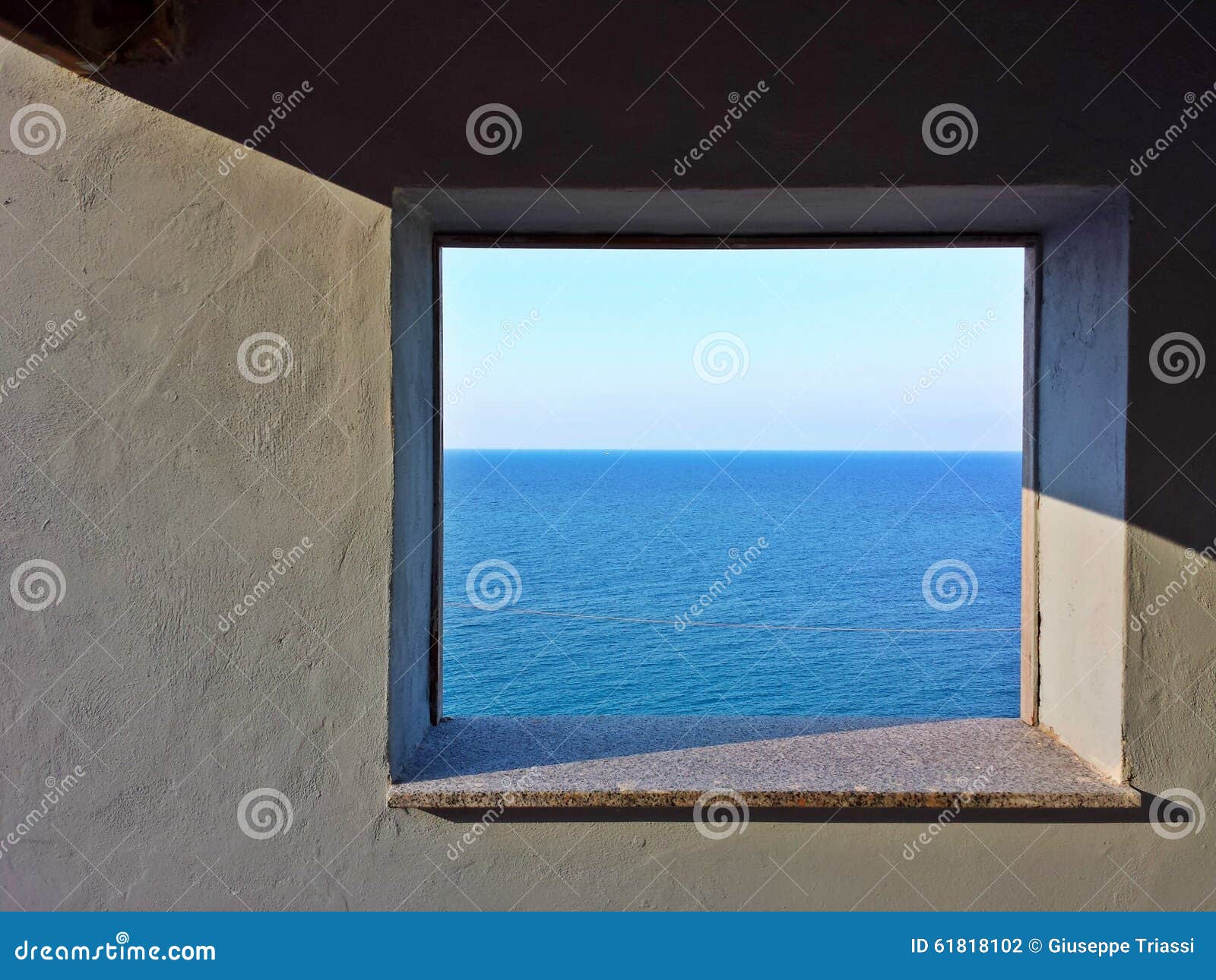 Window to the sea stock photo. Image of lovely, horizon - 61818102