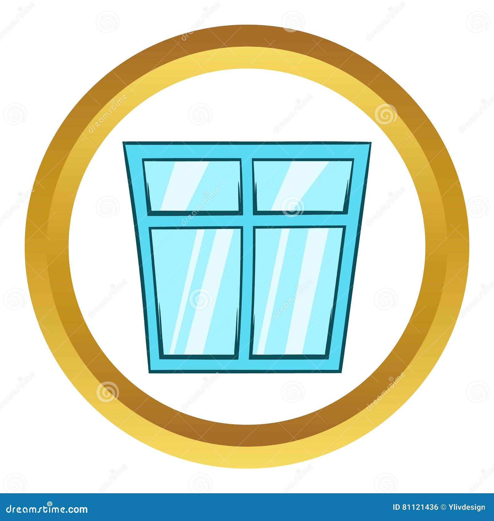 Window Vector Icon, Cartoon Style Stock Vector - Illustration of ...