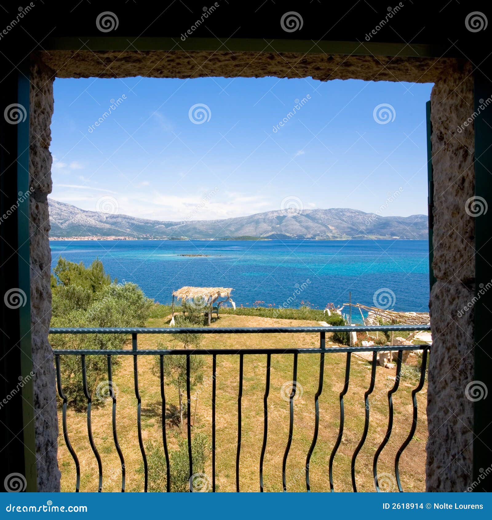 Window view stock photo. Image of balcony, view, stone - 2618914