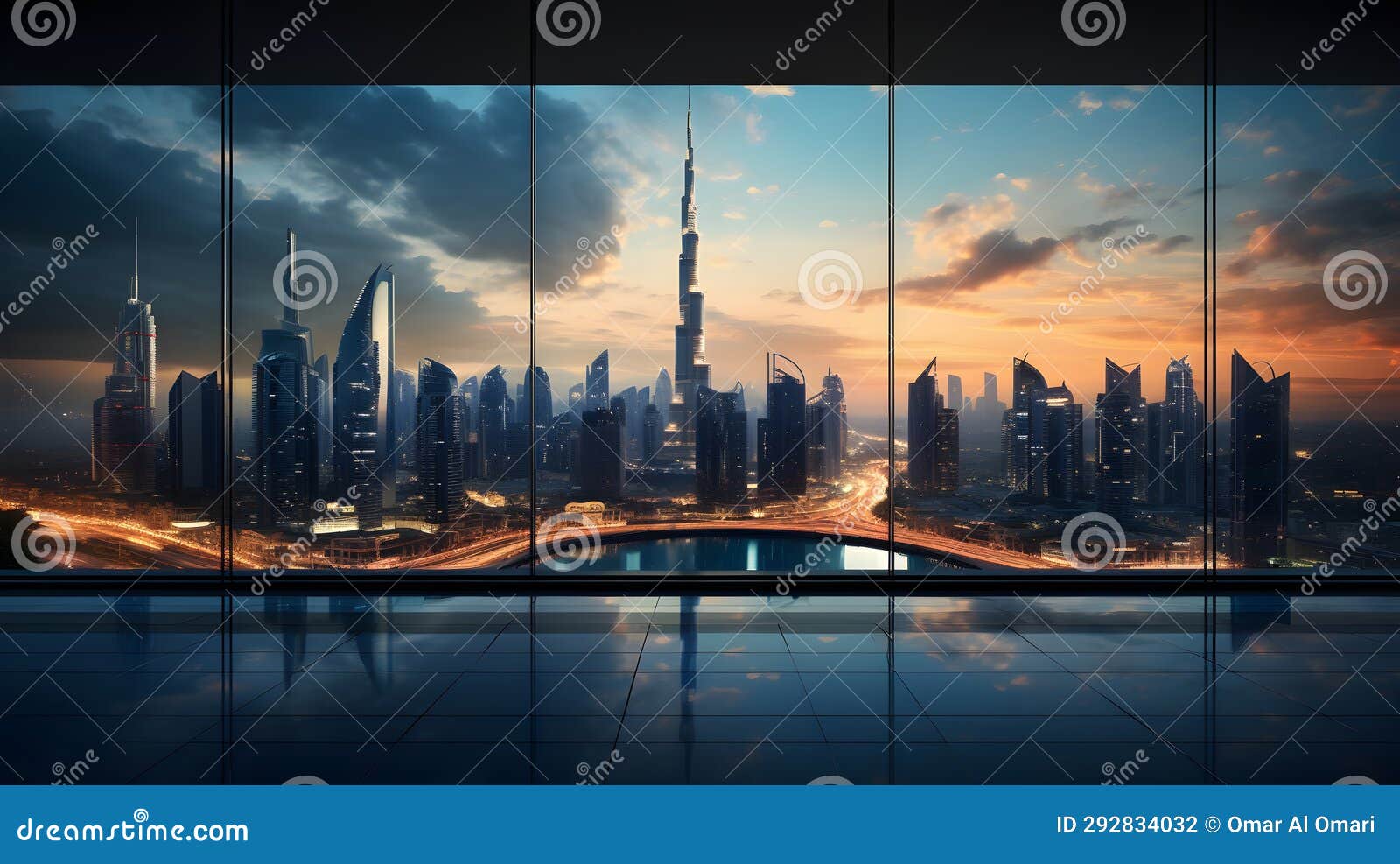 A Window View of a City at Sunset Window View from Glass Window Stock ...